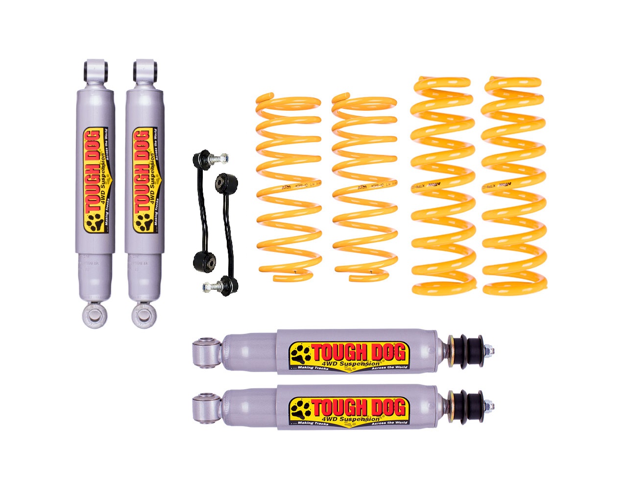 50MM PREMIUM KIT WITH TOUGH DOG SHOCK ABSORBERS | Suspension Mega Store